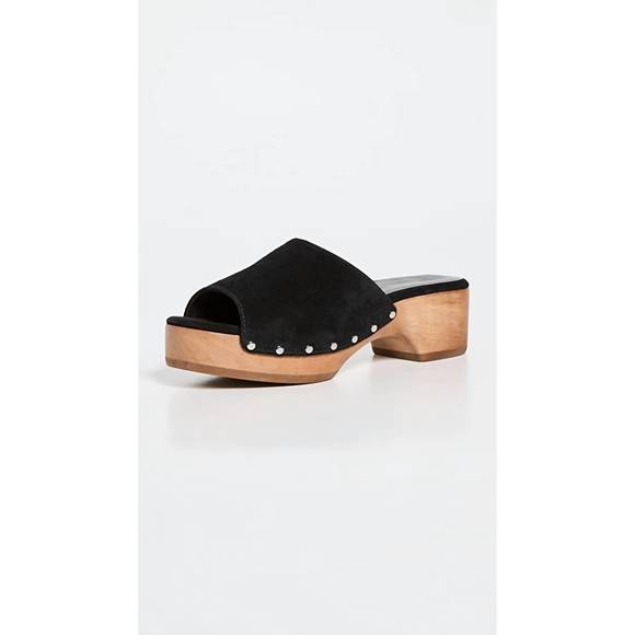 rag & bone | Shoes | New Rag Bone Mara Clog Slide In Black Suede | Poshmark